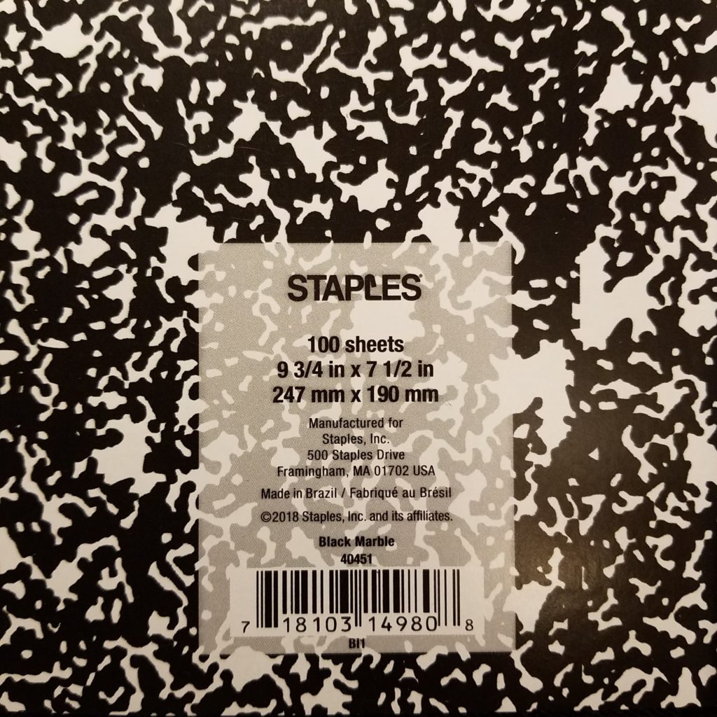 Review: Composition Notebooks at Staples 2018 | Comfortable Shoes Studio